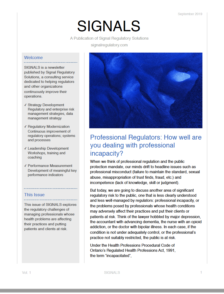 Newsletters – Regulatory Solutions for the 21st Century